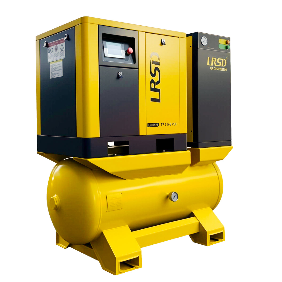 TF Series 4-in-1 Rotary Screw Air Compressor | 5.5KW / 7.5HP, 27CFM, 2 ...